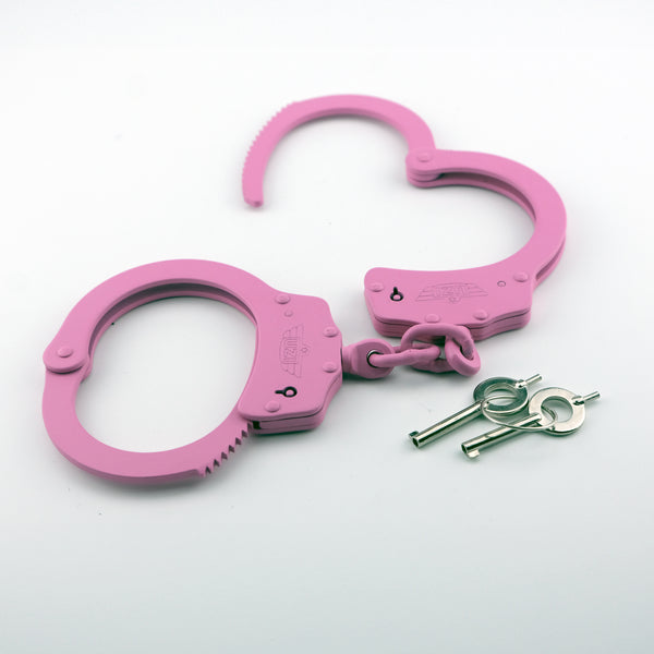 Steel Handcuffs Pink – selfbondage-shop