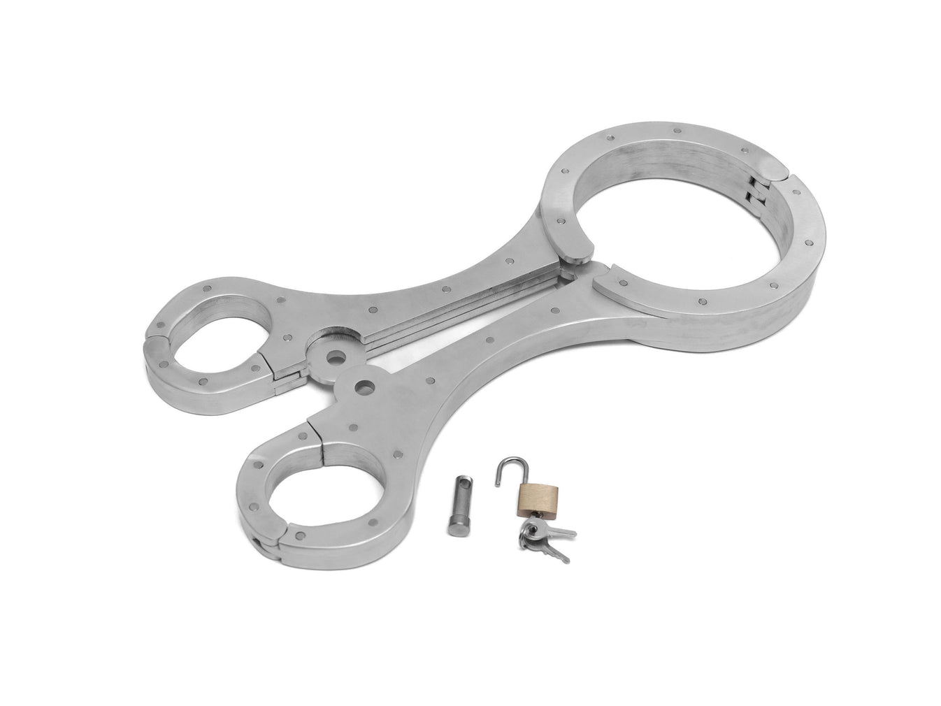Premium lockable shrew's fiddle out of solid aluminium – selfbondage-shop
