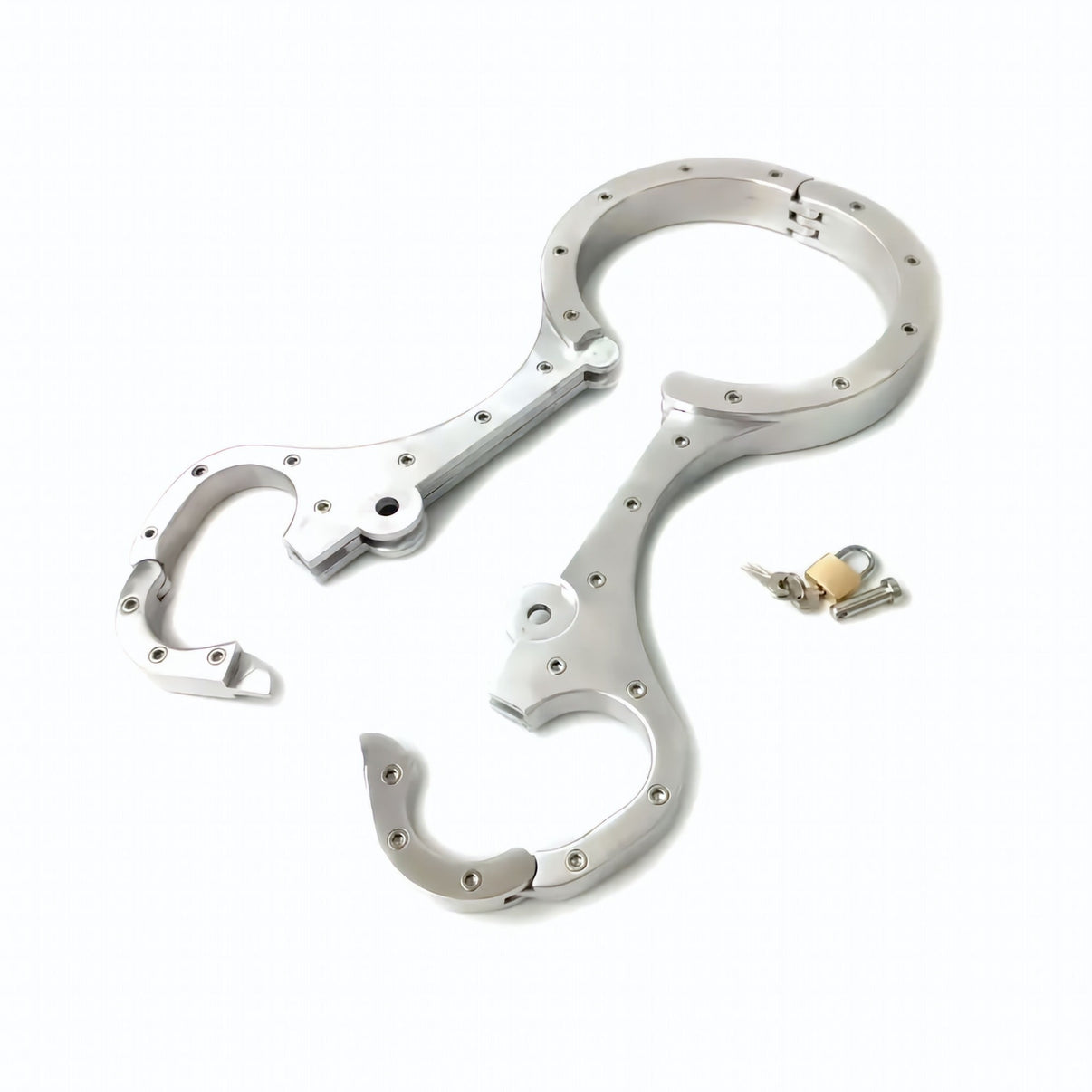 Premium lockable shrew's fiddle out of solid aluminium – selfbondage-shop